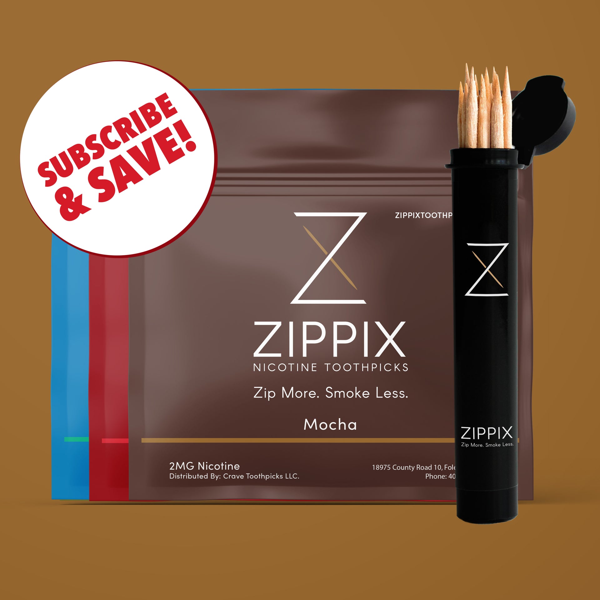 Zippix Nicotine Toothpicks - Zip More, Smoke Less